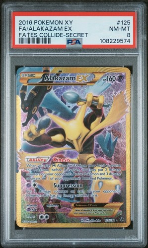 Alakazam EX Fates Collide 125/124 Full Art Secret Rare 2016 Pokemon XY ...