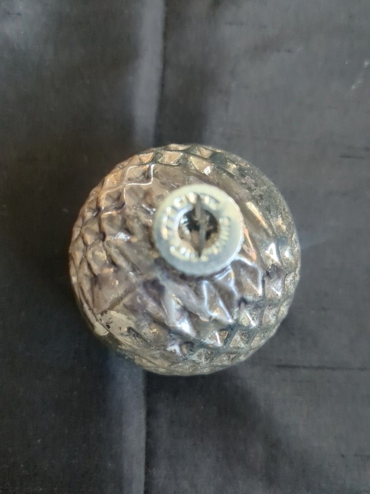 Vtg Shiny Brite Silver Faceted Golf Ball Mercury Glass Christmas ...