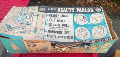 Vintage 60s Deluxe Beauty Parlor Doll Set In Box 22" De Luxe Reading ...