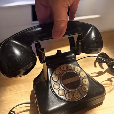 Vtg Cicena Savoy Retro Push Button Phone Working Landline 1992 Black ...