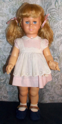 Vtg 1960s Mattel Chatty Cathy Doll in Original Pink Striped Dress ...