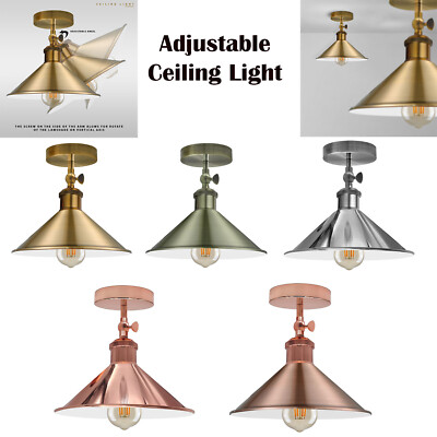 Vintage Industrial Metal Pendant Light Shade Chandelier Retro Ceiling ...