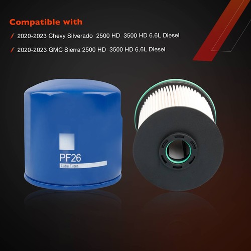 6.6L Duramax Fuel Filter Set For 20-24 Chevy Silverado GMC Sierra ...