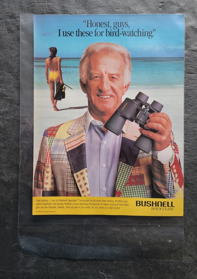 Bob Uecker Bushnell Binoculars Promo Print Advertisement Vintage 1990 ...
