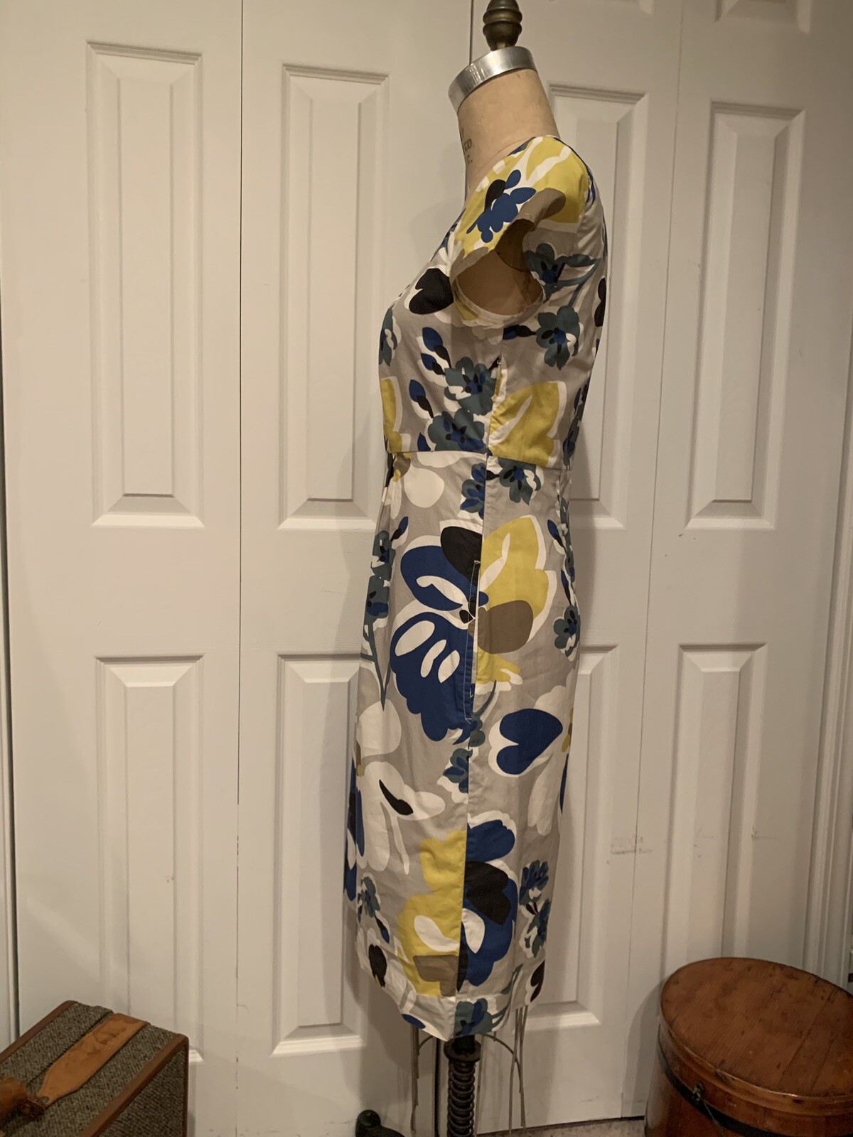 Boden~High Waisted~Cap Sleeve~Multi Color Print Dress~US6 UK10R | eBay