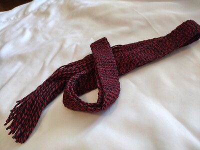 #100 Powder Horn inkle loom strap.Our Black Forest Wool Red/Gray/Black ...