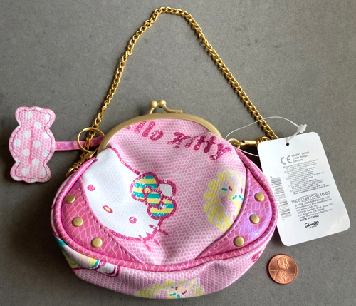 2005 vintage SANRIO Hello Kitty clutch PURSE unused RARE pink Python Print | eBay