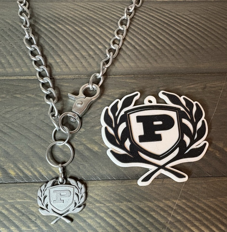 Phat Farm 20” Jean Chain and 3x2.25” Rubber Key Chain Logo Emblem ...
