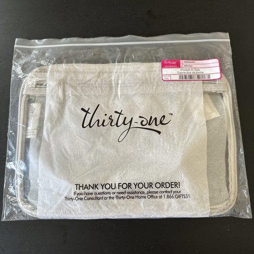 Thirty-One Gifts Bag Pocket a Tote Clear | eBay
