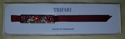 Trifari Magnetic Book Mark New In Box Beautiful Piece Burgandy | eBay