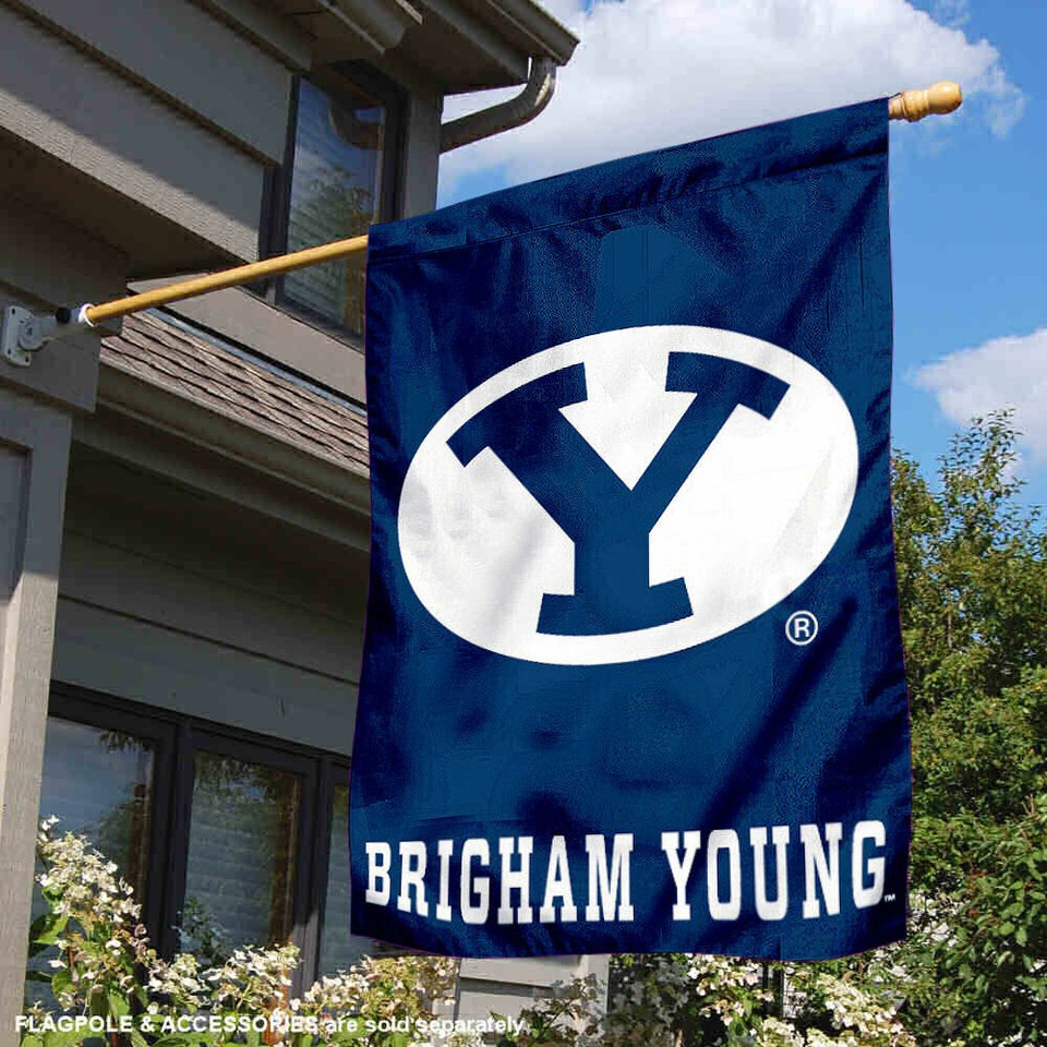 Brigham Young Cougars BYU University College House Flag | eBay