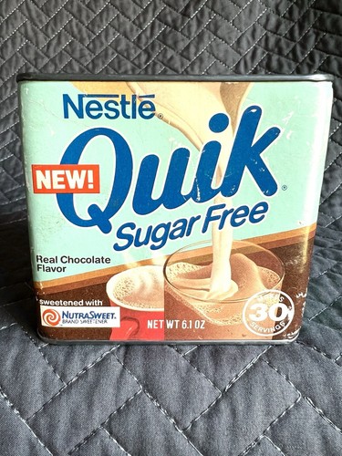 Vintage Nestle Quik Quick Chocolate Mix Tin Sugar Free 6.1 oz 🛑 WRONG ...