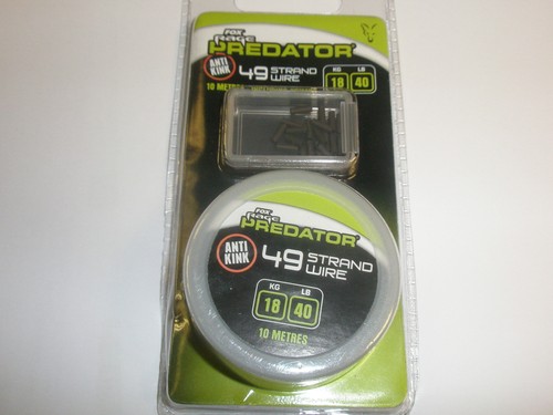 Fox Rage 49 Strand Trace Wire 10m + Crimps ALL VARIETIES Fishing tackle ...