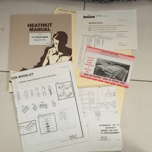 1976 Vintage Heathkit Assembly Operations manual tv programmer GD-1185 HEATH KIT | eBay
