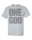 ONE GOD Scripture Bible Verse Print Christian BLACK PRINT Men's Tee ...