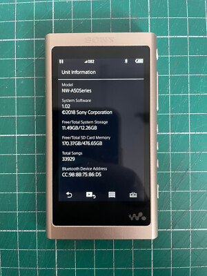 Sony NW-A55 512GB Micro SD Japanese MP3 Player Walkman DAP Bluetooth ...