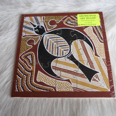 Art Jigsaw ABORIGINAL Puzzle ABORIGINAL Art Puzzle Willy Wag Tail Bird ...