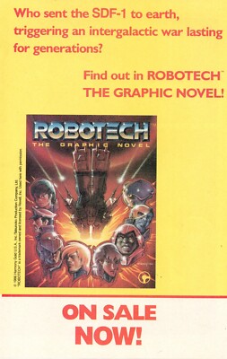 1986 ROBOTECH Graphic Novel Promo PRINT AD ART - ON SALE NOW! SDF-1 TO ...