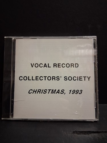 VOCAL RECORD COLLECTORS SOCIETY “CHRISTMAS, 1993" CD Classical Vocal ...