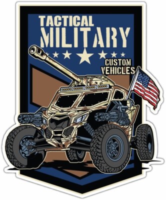 Tactical Military Custom Vehicles Army Car Bumper Vinyl Sticker Decal 4 ...