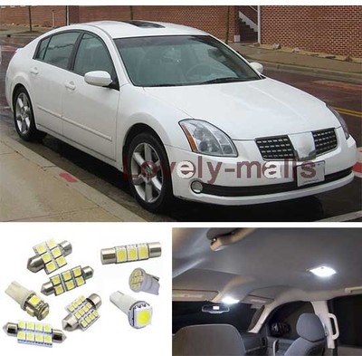 White LED Lights Interior Package Deal 13pcs for Nissan Maxima 2004 ...