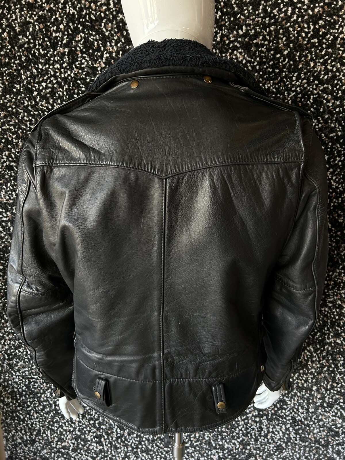 Rare Vintage 60s BATES Horse Hide LEATHER MOTORCYCLE JACKET CHP ...