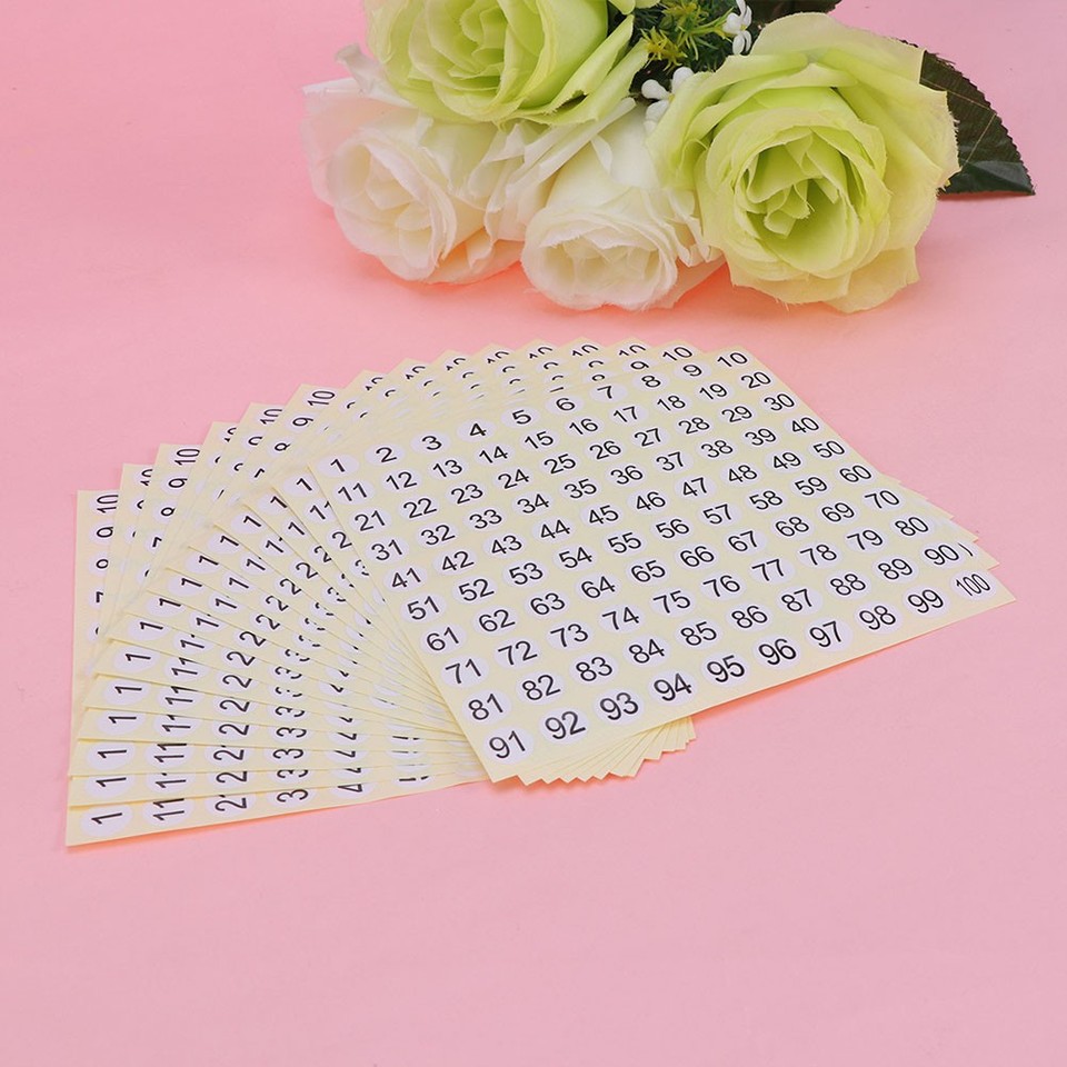 30 Sheets Round Sticker Number Stickers Planner Adhesive Numbers | eBay ...