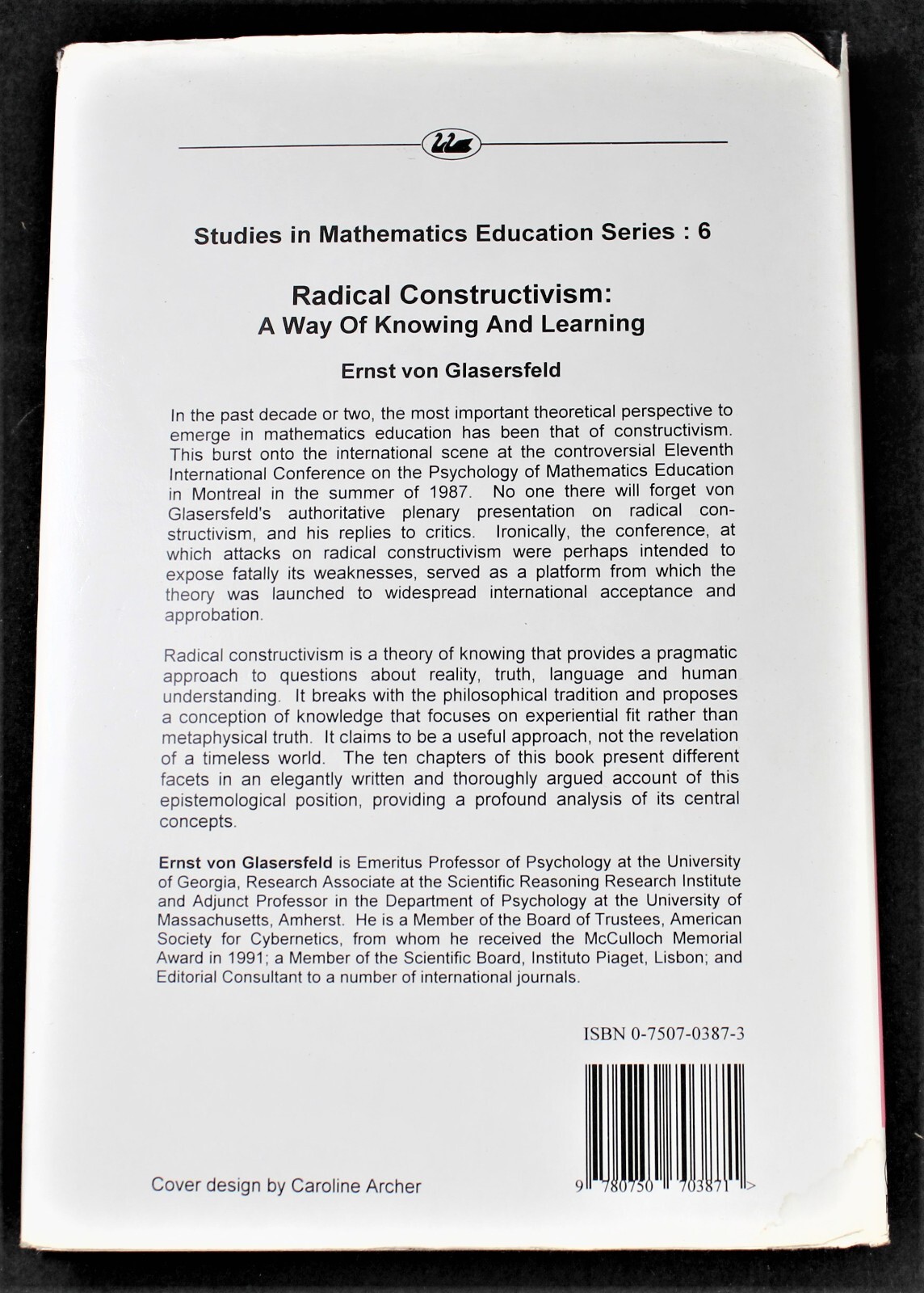 Radical Constructivism by Ernst von Glasersfeld (1995, Hardcover) for ...