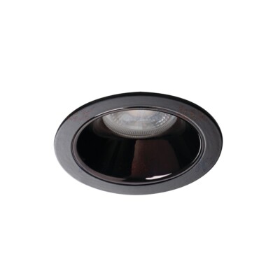 Kanlux GLOZO Black Round Deep Ceiling Recessed Spotlight Downlight LED ...