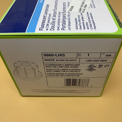 Leviton 9860-LHG FLUORESCENT LAMPHOLDER W/13W LAMP & GUARD | eBay