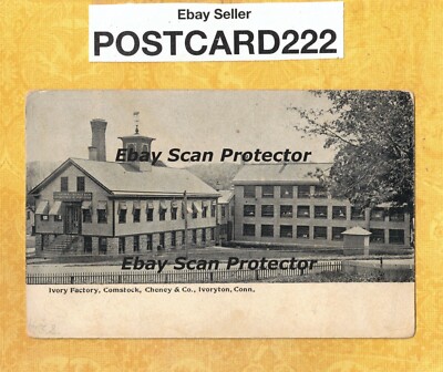 CT Ivoryton 1901-09 udb antique postcard COMSTOCK CHENEY & CO FACTORY ...