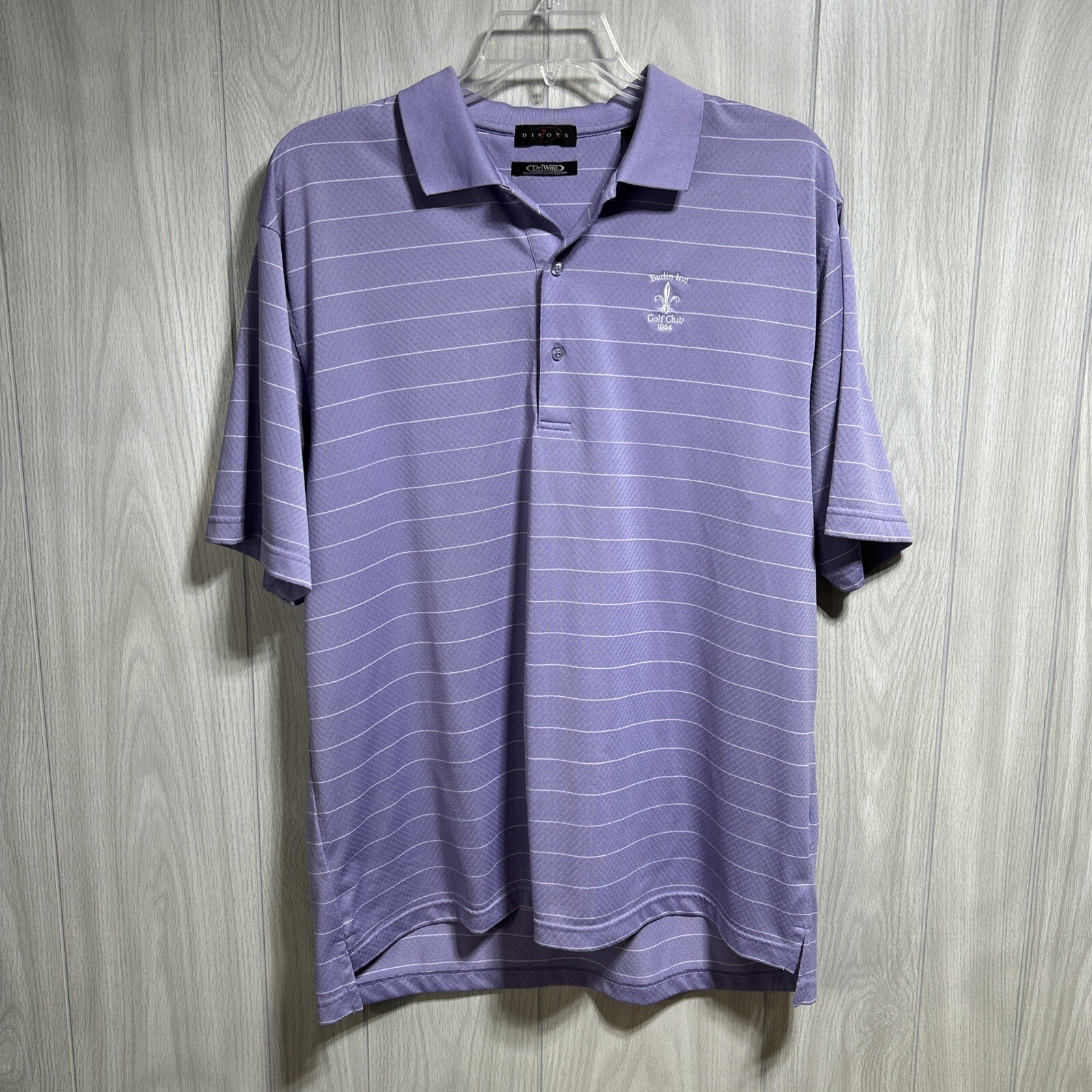 Divots DriWay Lightweight Purple Polo Size XL (Badin Inn Gold Club) | eBay