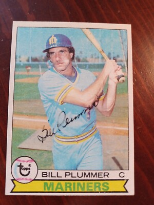 BILL PLUMMER 1979 Topps # 396 autographed signed card MARINERS 79 ...