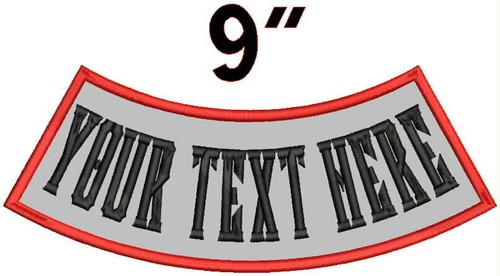 Custom Embroidered 9" Bottom Rocker Patch MC Biker Motorcycle Club ...