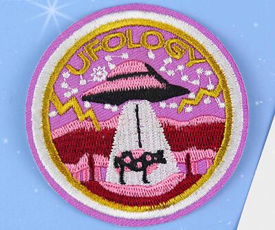 Ufology Embroidered Patch 2.7in Sew Iron On UFO Alien Cow Abduction 3439 | eBay
