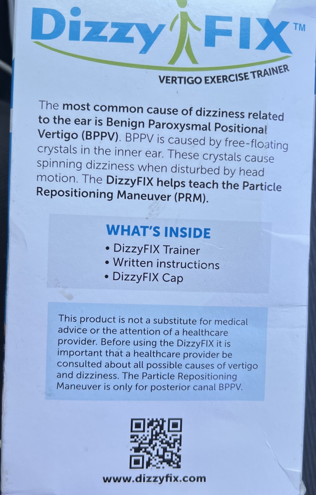 Dizzy Fix Vertigo Exercise Trainer for Home Use Drug- Safe & Natural ...