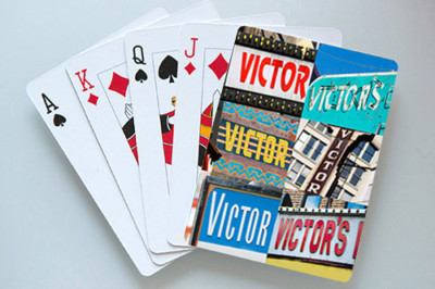 Personalized Playing Cards featuring VICTOR in photos of actual signs ...