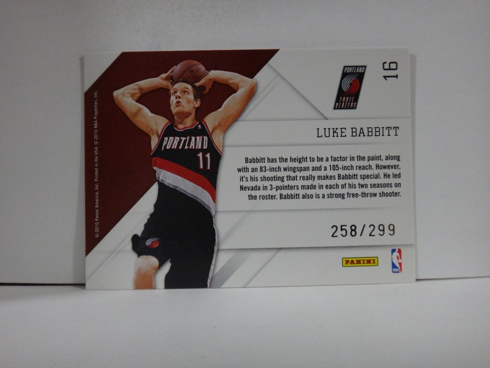 2010-11 Prestige Prestigious Picks Orange Basketball Card #16 Luke ...
