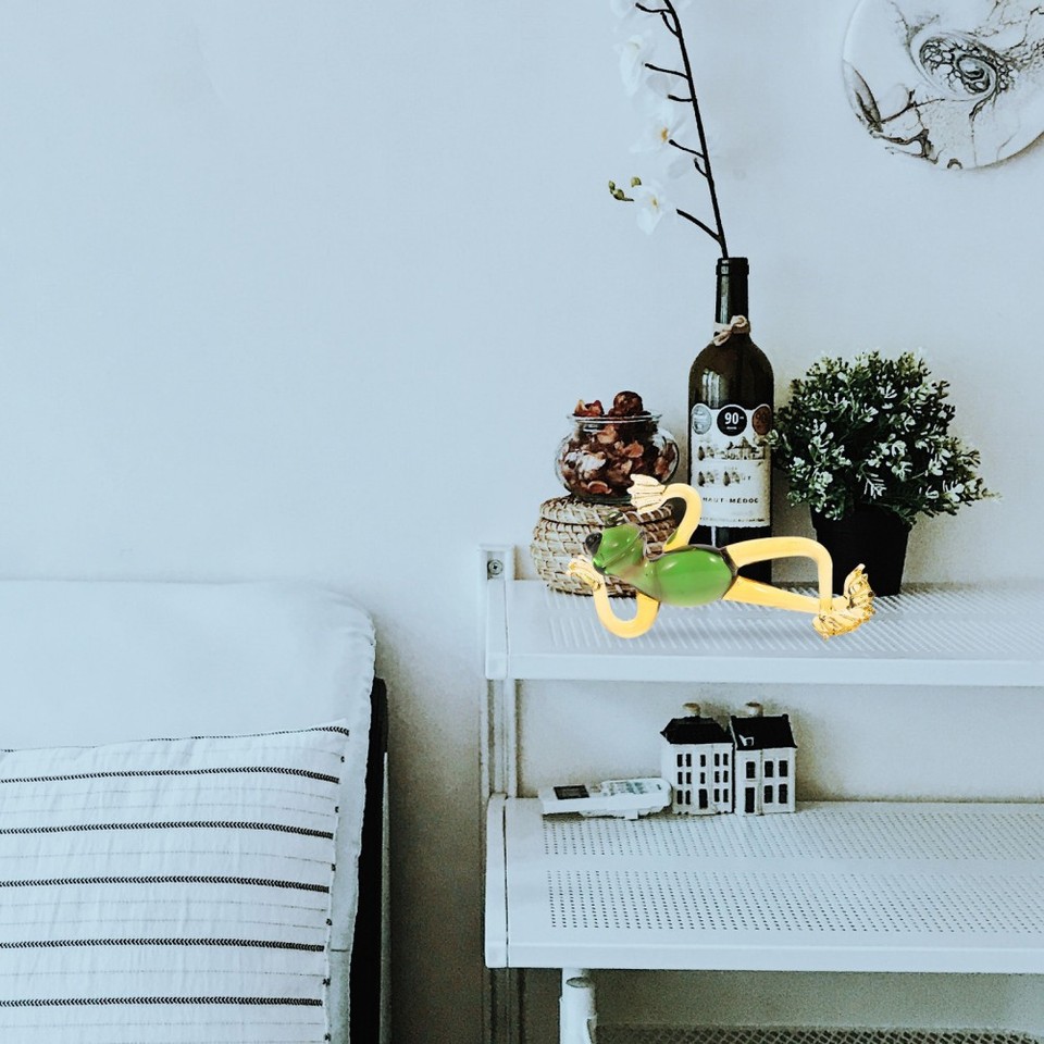 Frog Ornament Crystal Figurine Realistic Frog Decoration Table Ornament ...