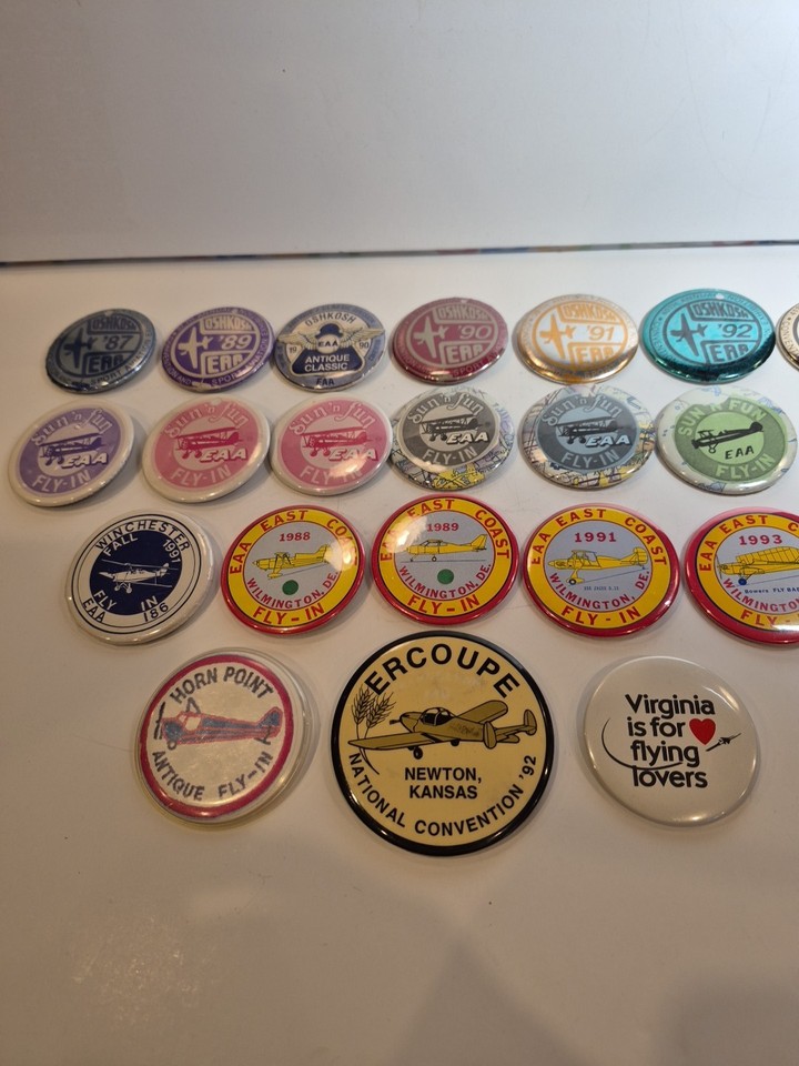 Lot Of 22 Assorted EAA Collectible Pins - Oshkosh, WI - Sun 'N Fun ...