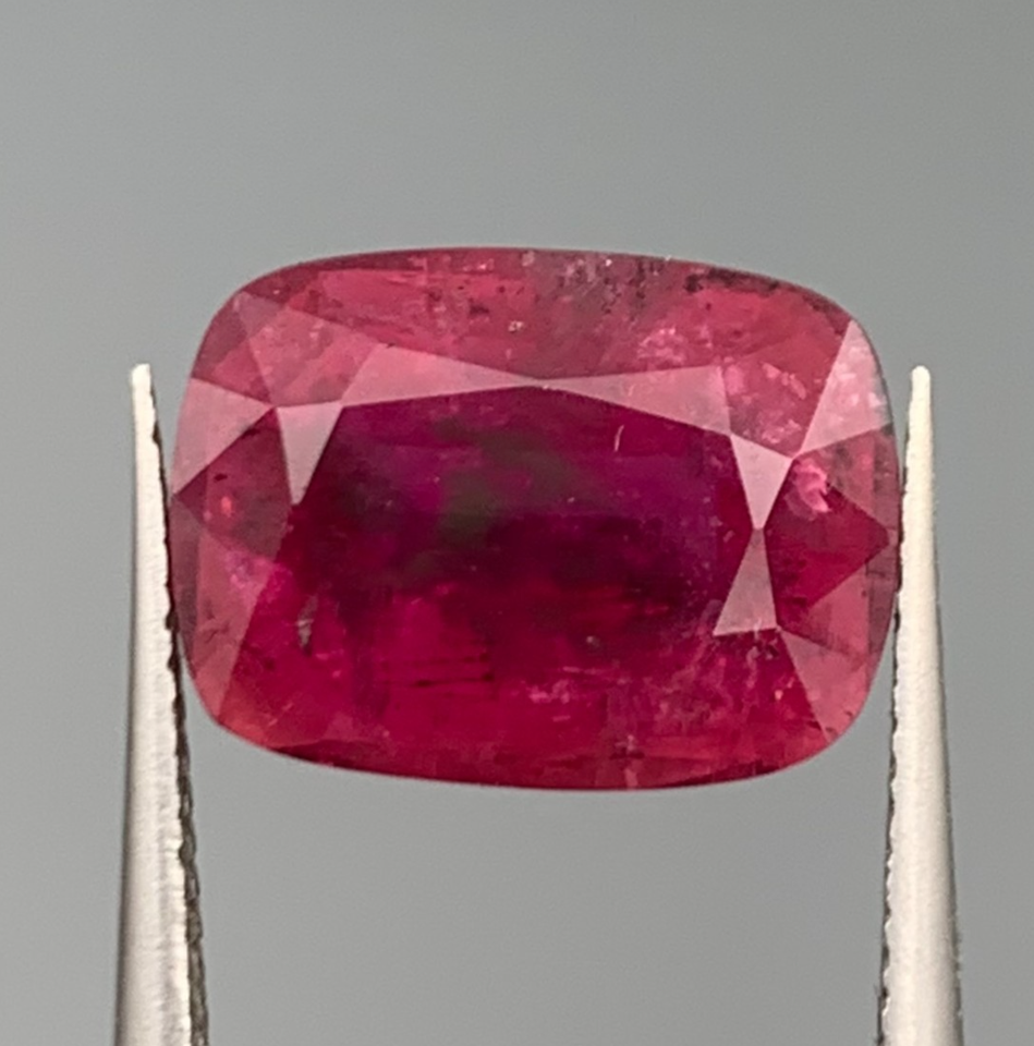 4.70ct tourmaline ruby light coushion cut from afghanistan | eBay