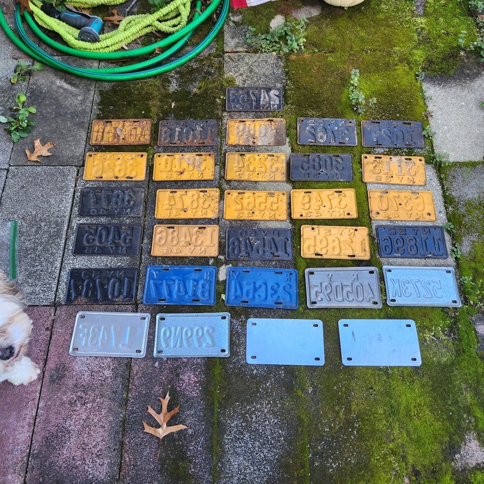 Lot of New York State Motorcycle License Plates | eBay
