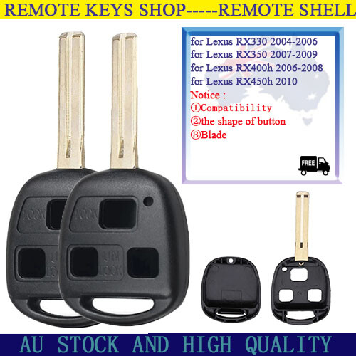 2pcs 2006 2007 2008 for Lexus RX330 RX350 RX400h Remote Car Key Shell ...