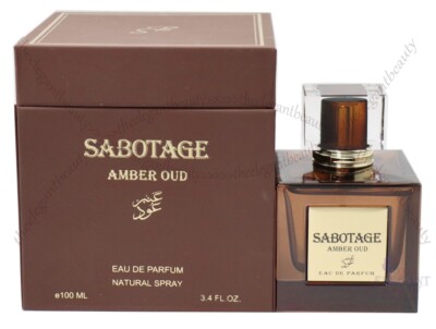 Sabotage Amber Oud by Sarah Baba 3.4/3.3 oz Edp Spray For Men New In ...