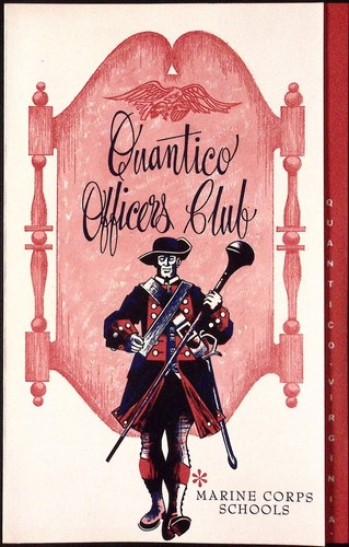 Quantico Officers Club Marine Corps Schools Virginia Room Dinner Menu ...