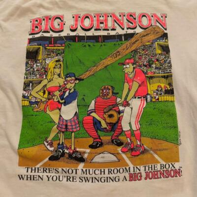 Retro 1992 Big Johnson Baseball Bats Spinoff Graphic T shirt vtg ...