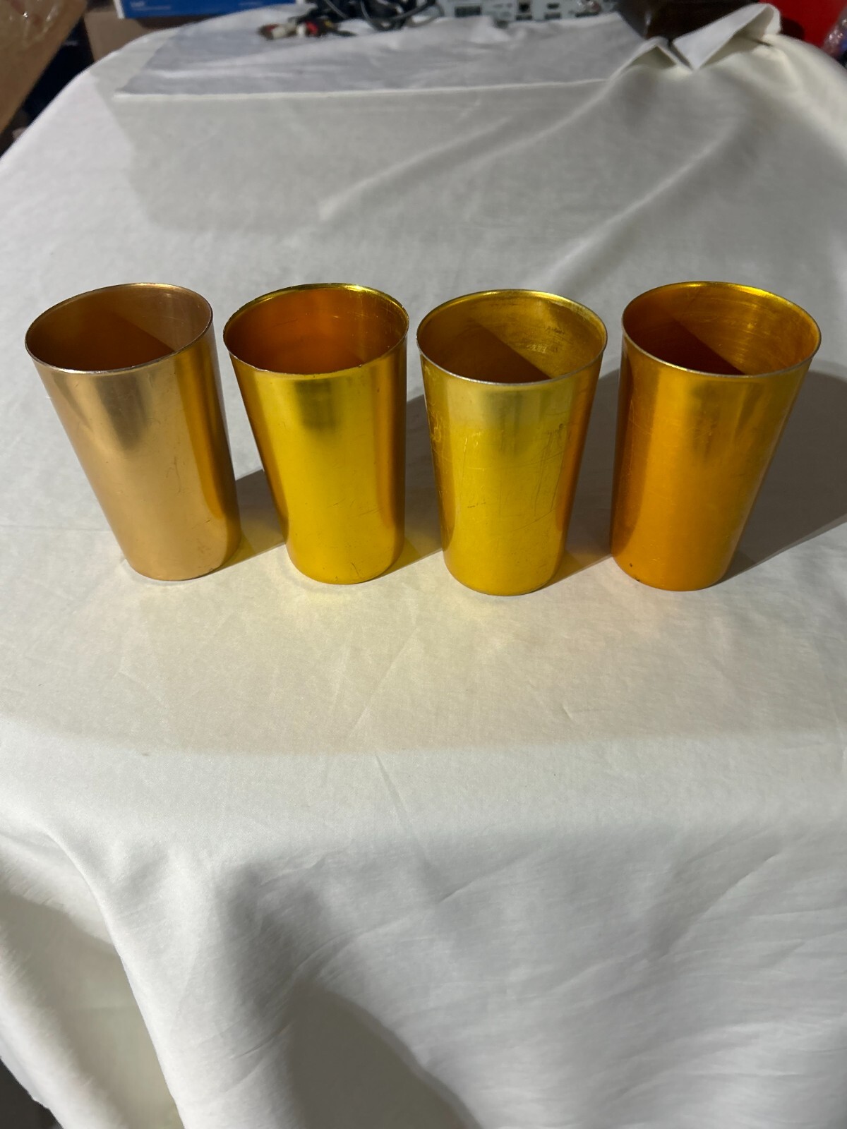 Lot 4 Vintage Aluminum 4.5" Tumblers - Bascal Italy L-3 | eBay