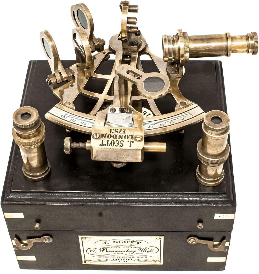 Brass Nautical Sextant Vintage Antique Astrolabe Ship Navigation ...
