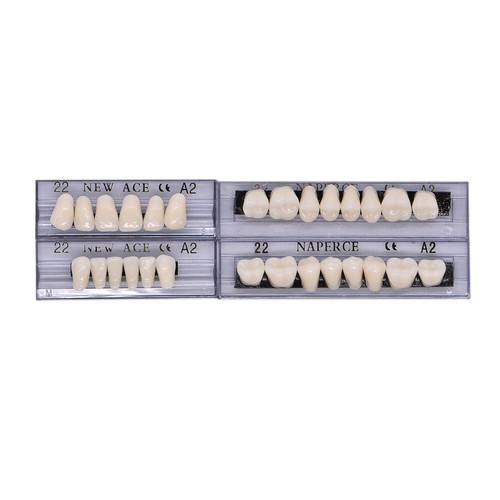 168pcs Dental Acrylic Resin Denture 22# A2 Fullset Teeth Upper Lower ...