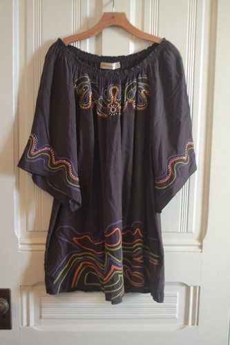 PURPLE BEADED EMBROIDER TUNIC A LINE DRESS BY URBAN MANGOZ FOR ...